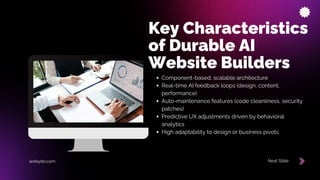 Durable AI Website Builder Engineering Scalable, Intelligent, and ...