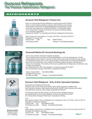 Duracool Parts And Accessories 2006 Catalogue Mr | PDF