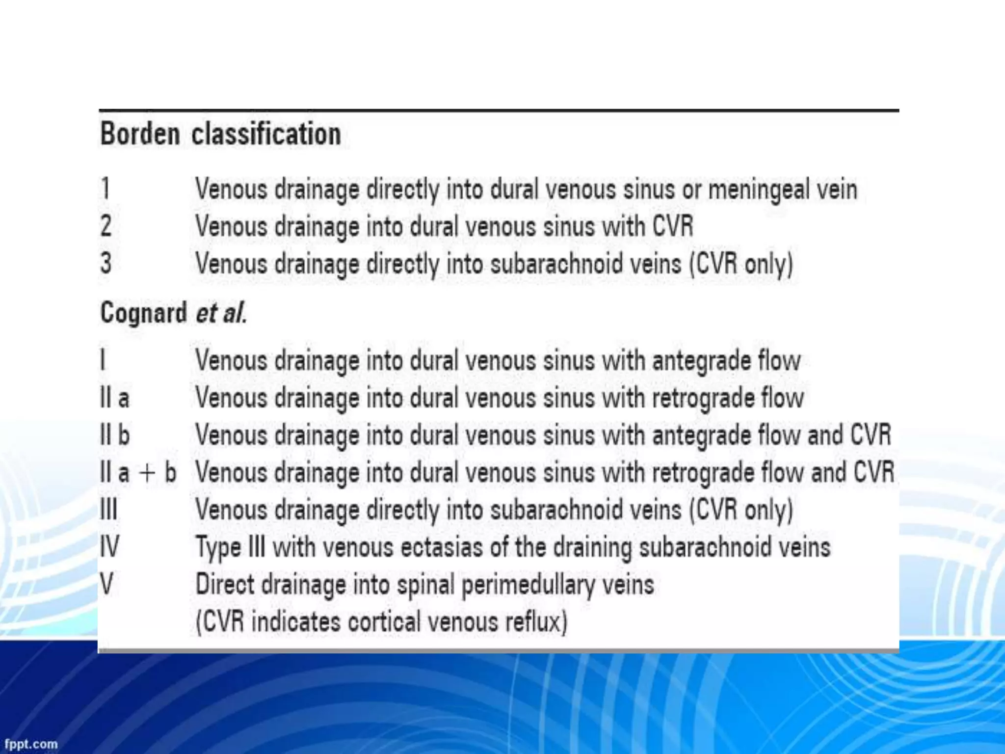 Dural arteriovenous fistula & AVM | PPTX