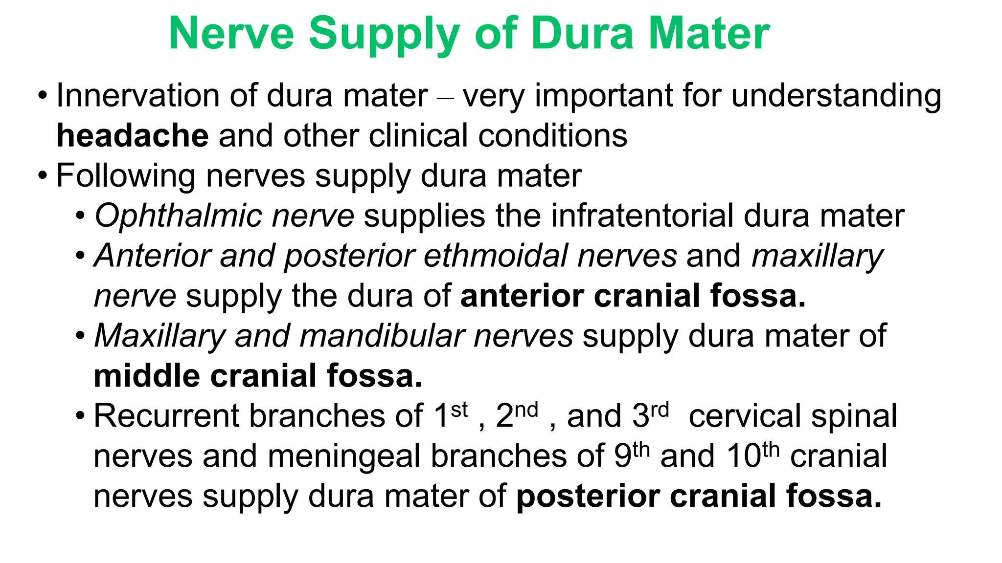 DURAL FOLDS AND DURAL VENOUS SINUS ,APPLIED ASPECTS | PPT