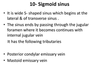 Dural venous sinuses, Ankur Saxena | PPTX