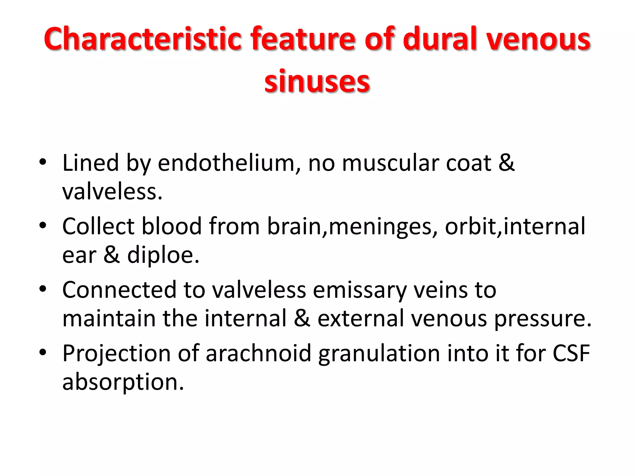 Dural venous sinuses | PDF