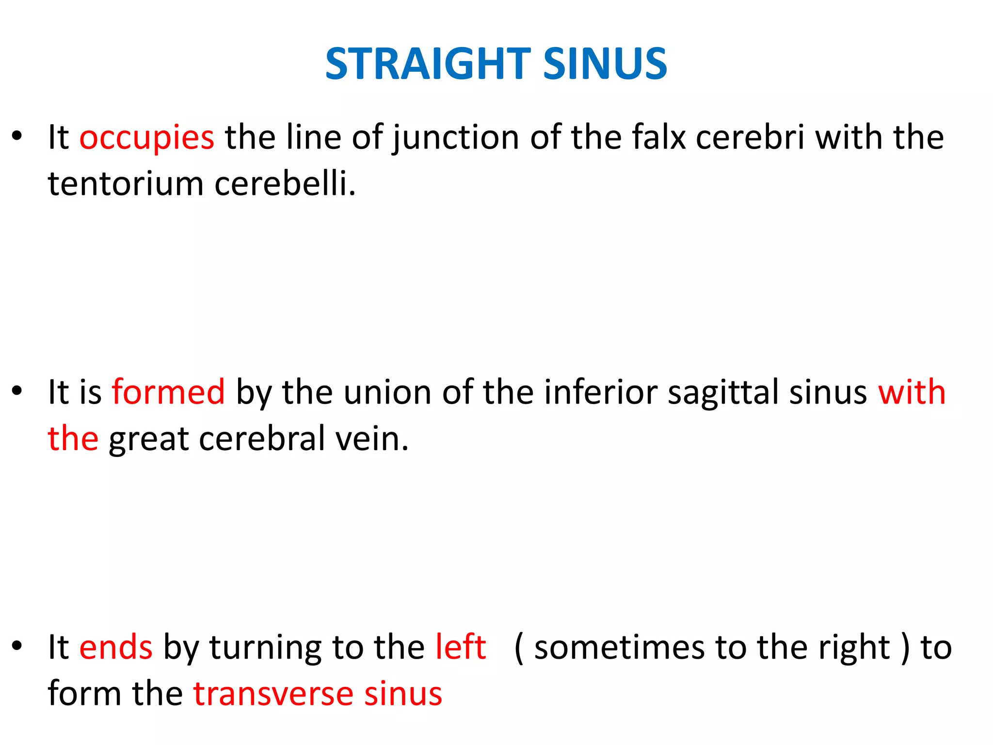 DURAL VENOUS SINUSES WITH CLINICAL ANATOMY 2021 | PPTX
