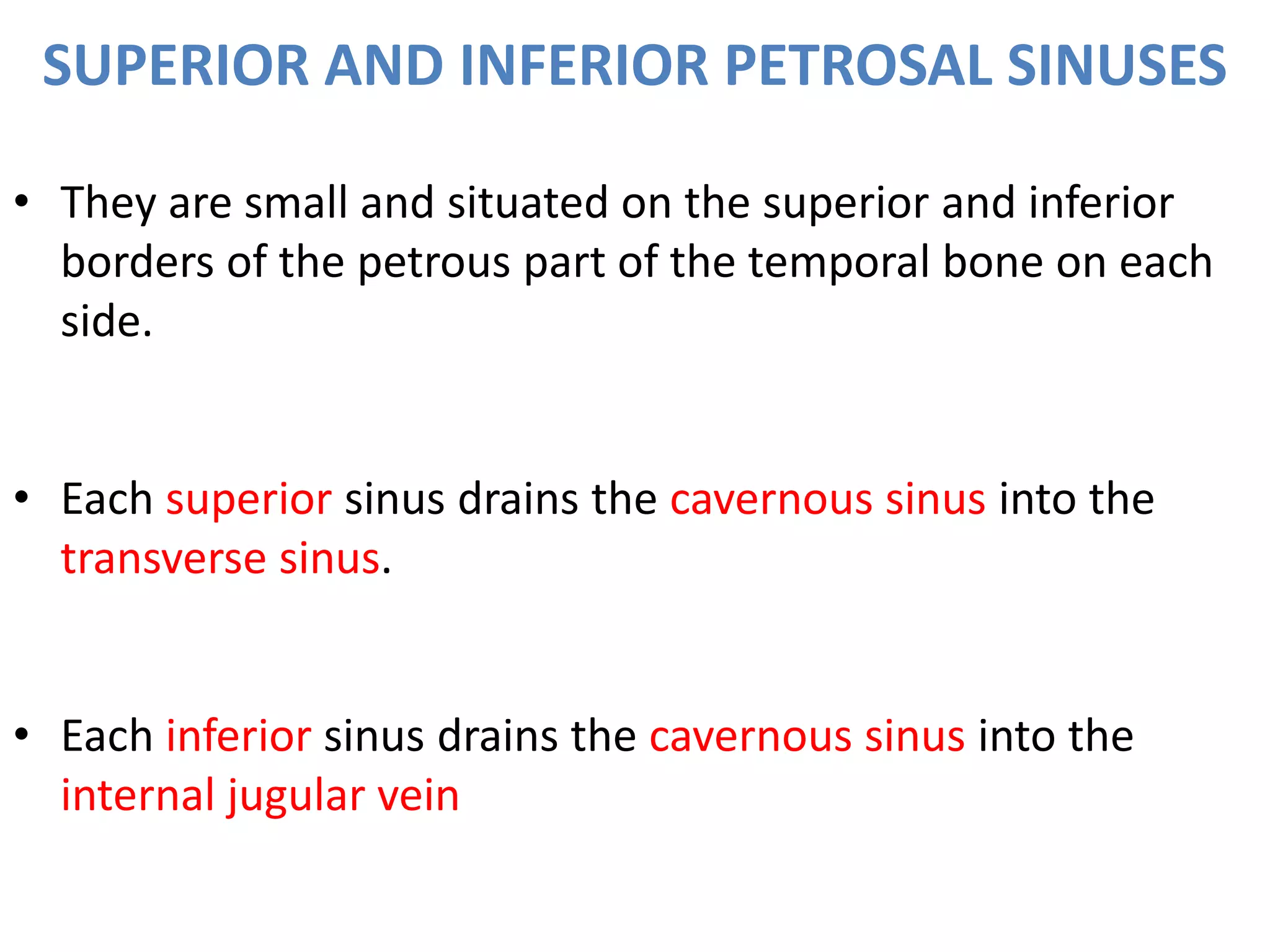 DURAL VENOUS SINUSES WITH CLINICAL ANATOMY 2021 | PPTX
