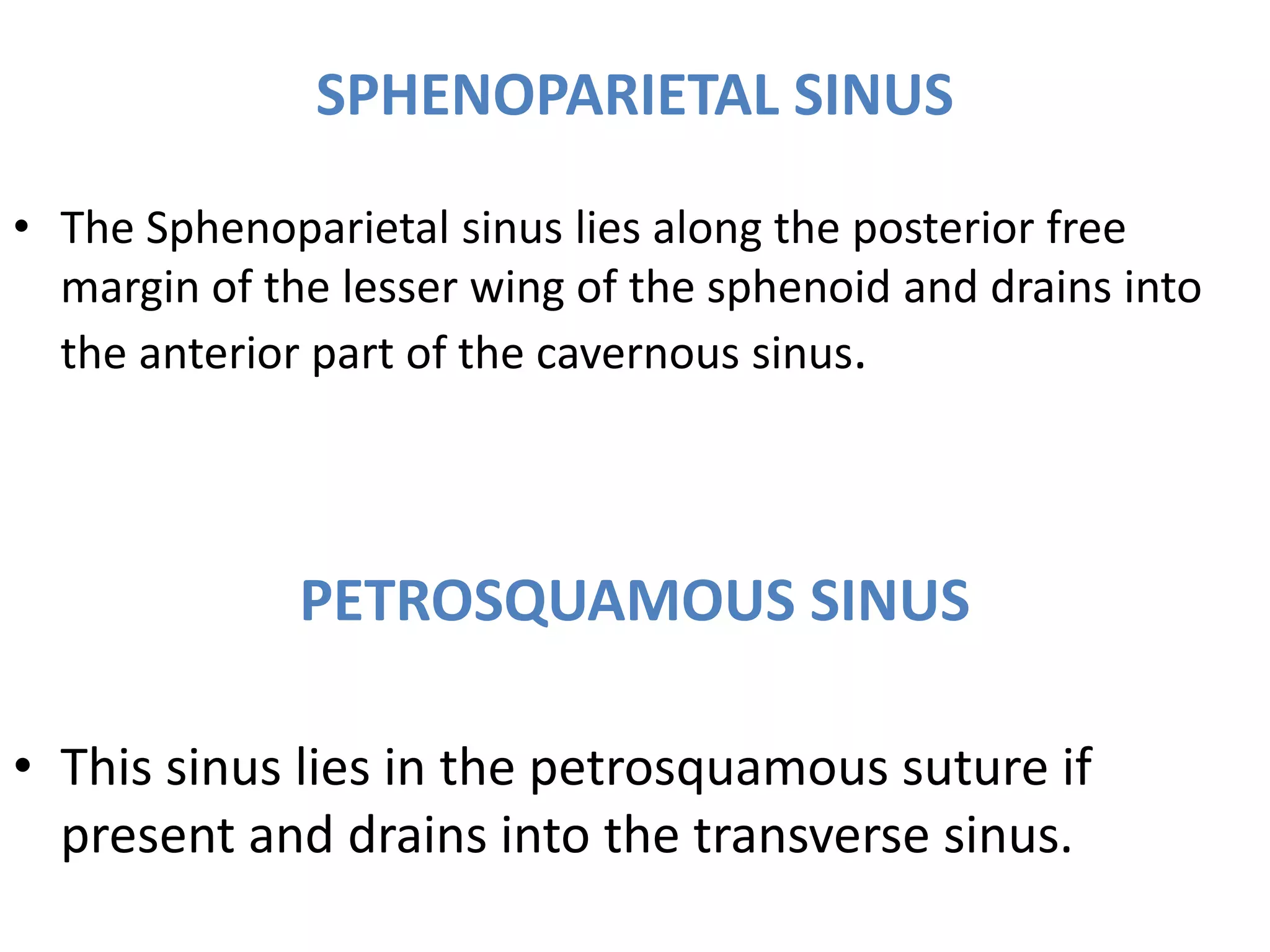 DURAL VENOUS SINUSES WITH CLINICAL ANATOMY 2021 | PPTX