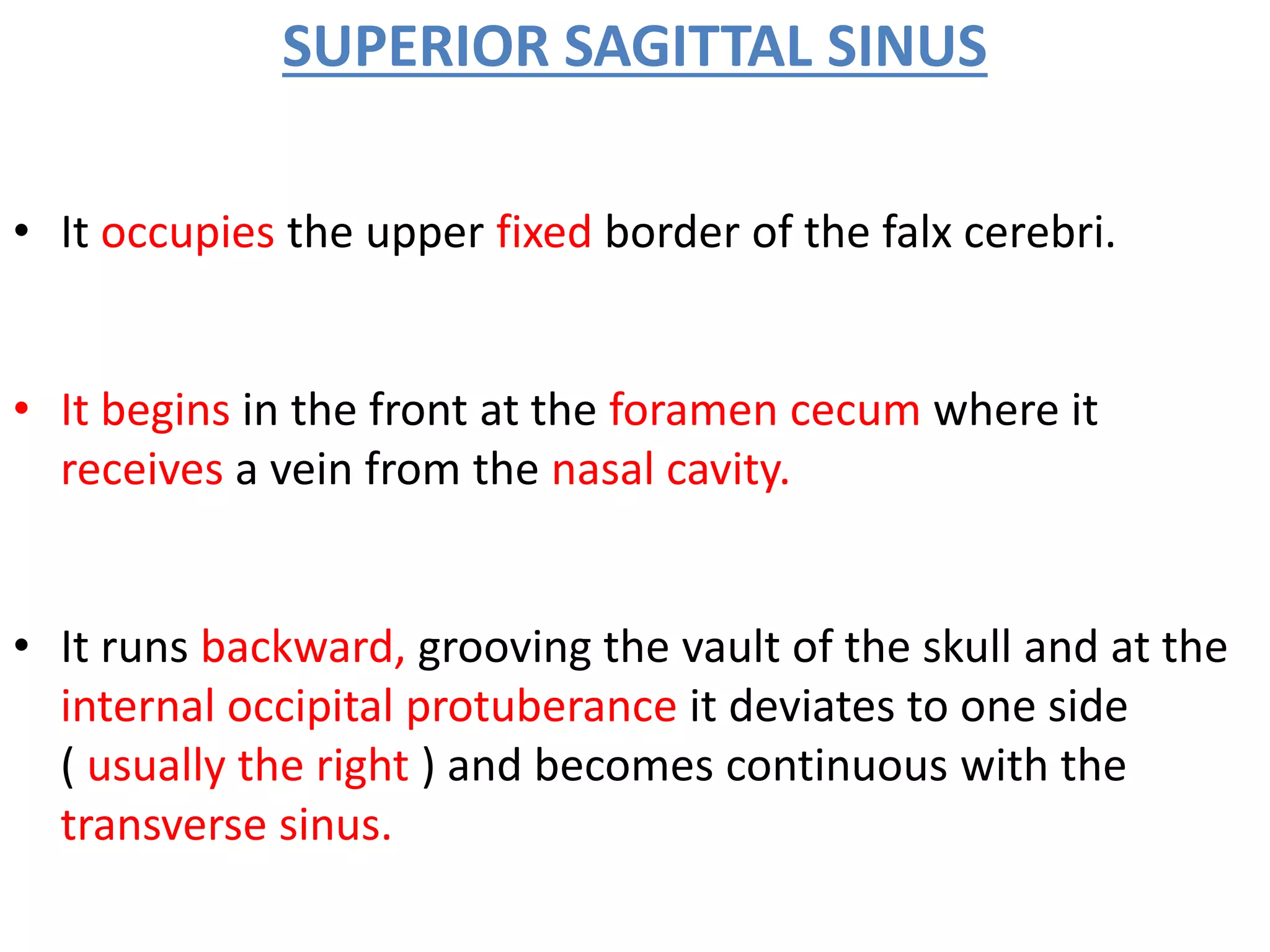 DURAL VENOUS SINUSES WITH CLINICAL ANATOMY 2021 | PPTX