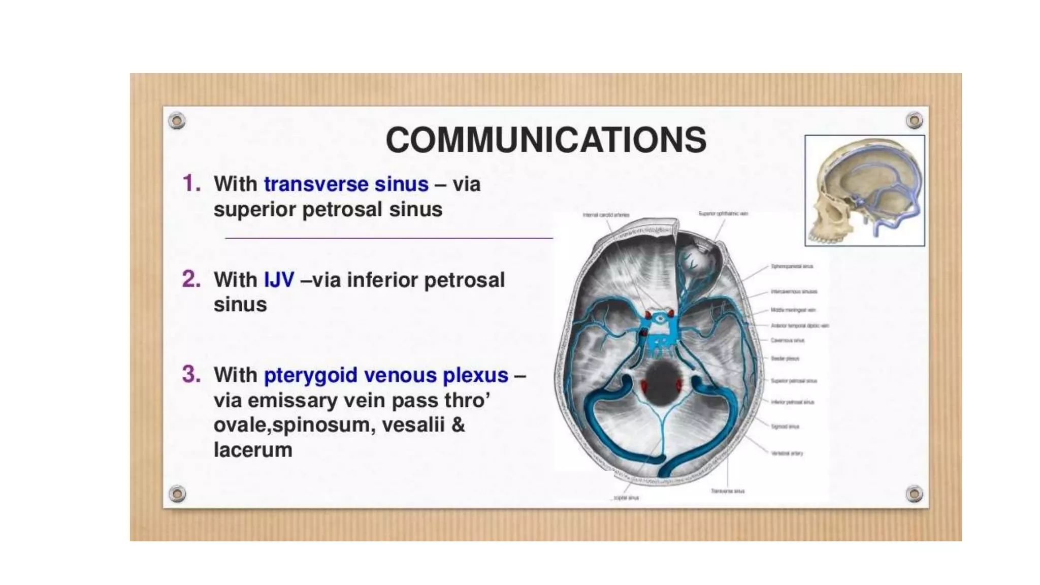 Dural venous sinuses - Dr. Rahul Singh Thakur | PPTX