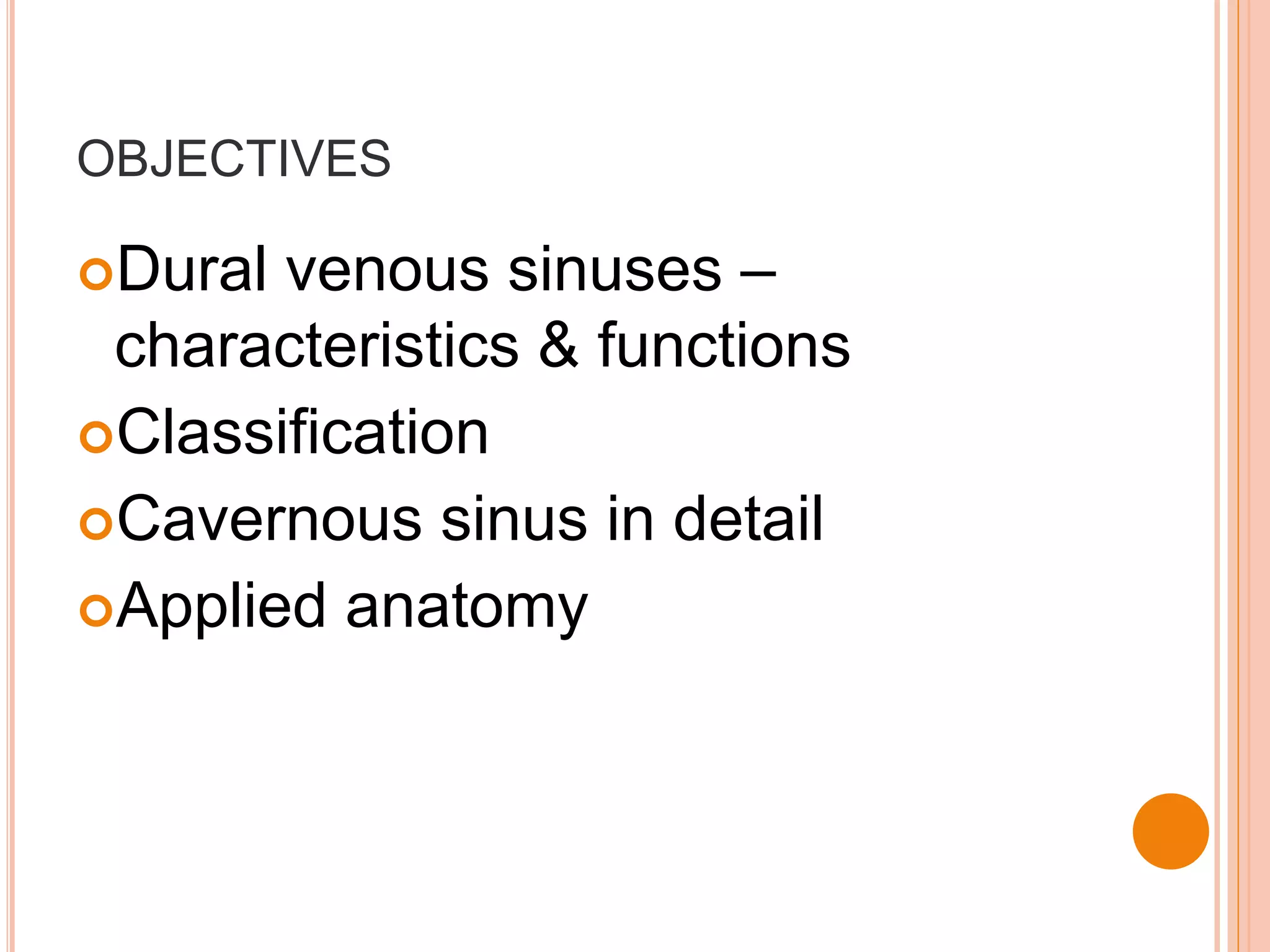 Dural venous sinuses & cavernous sinus | PPTX