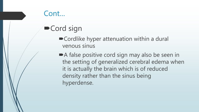 Dural venous sinus thrombosis for Radiology & Imaging | PPTX | Ear ...