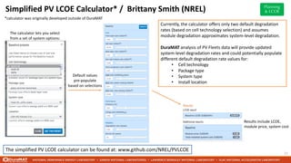 Overview of DuraMat software tool development | PPT