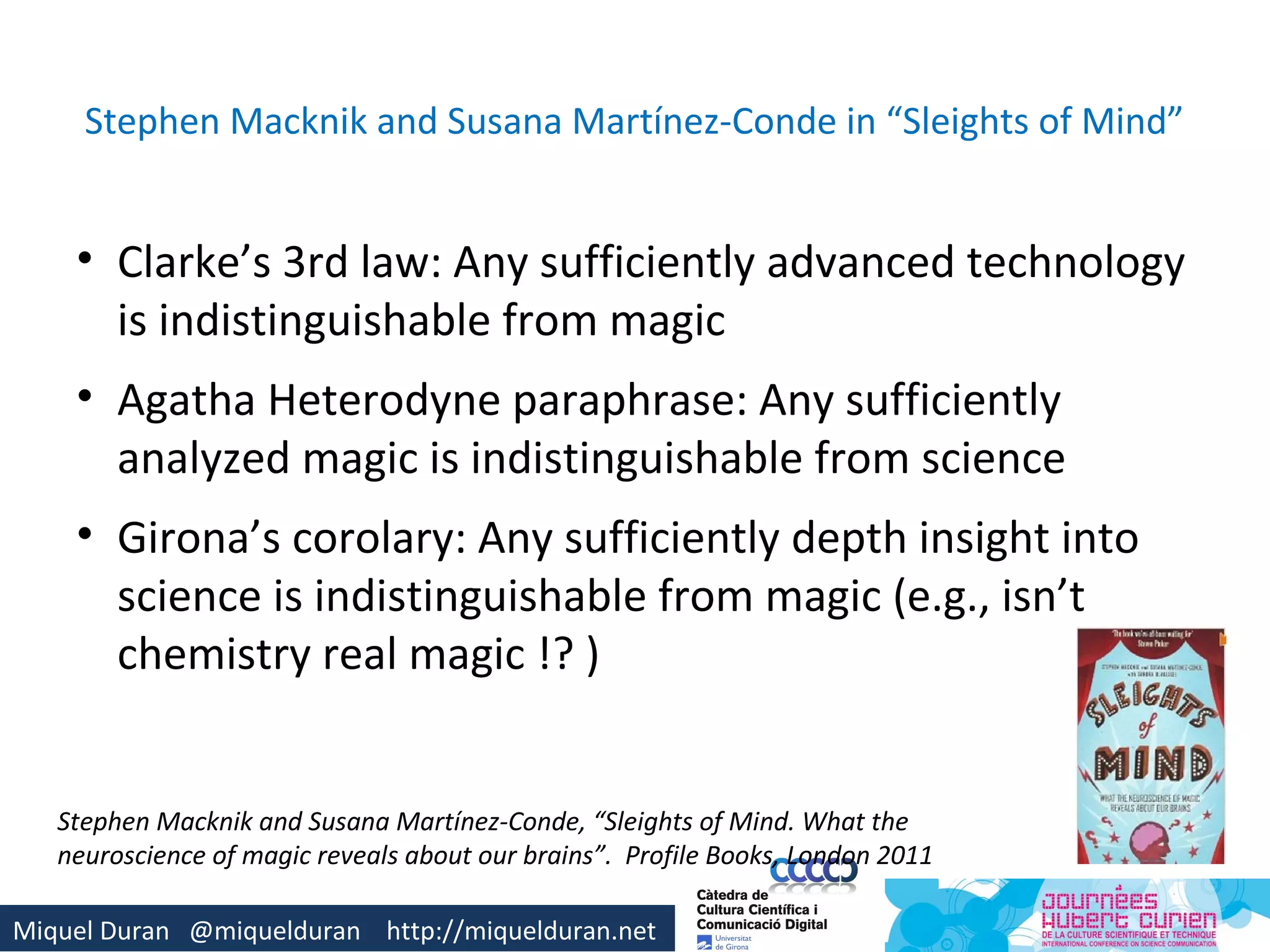 IYC2011: Magic, a catalyst for Science awareness | PPT