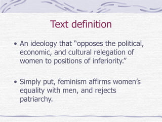 Feminism report presentation.GEE102.pptx