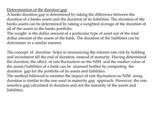 Duration analysis in banks | PPTX