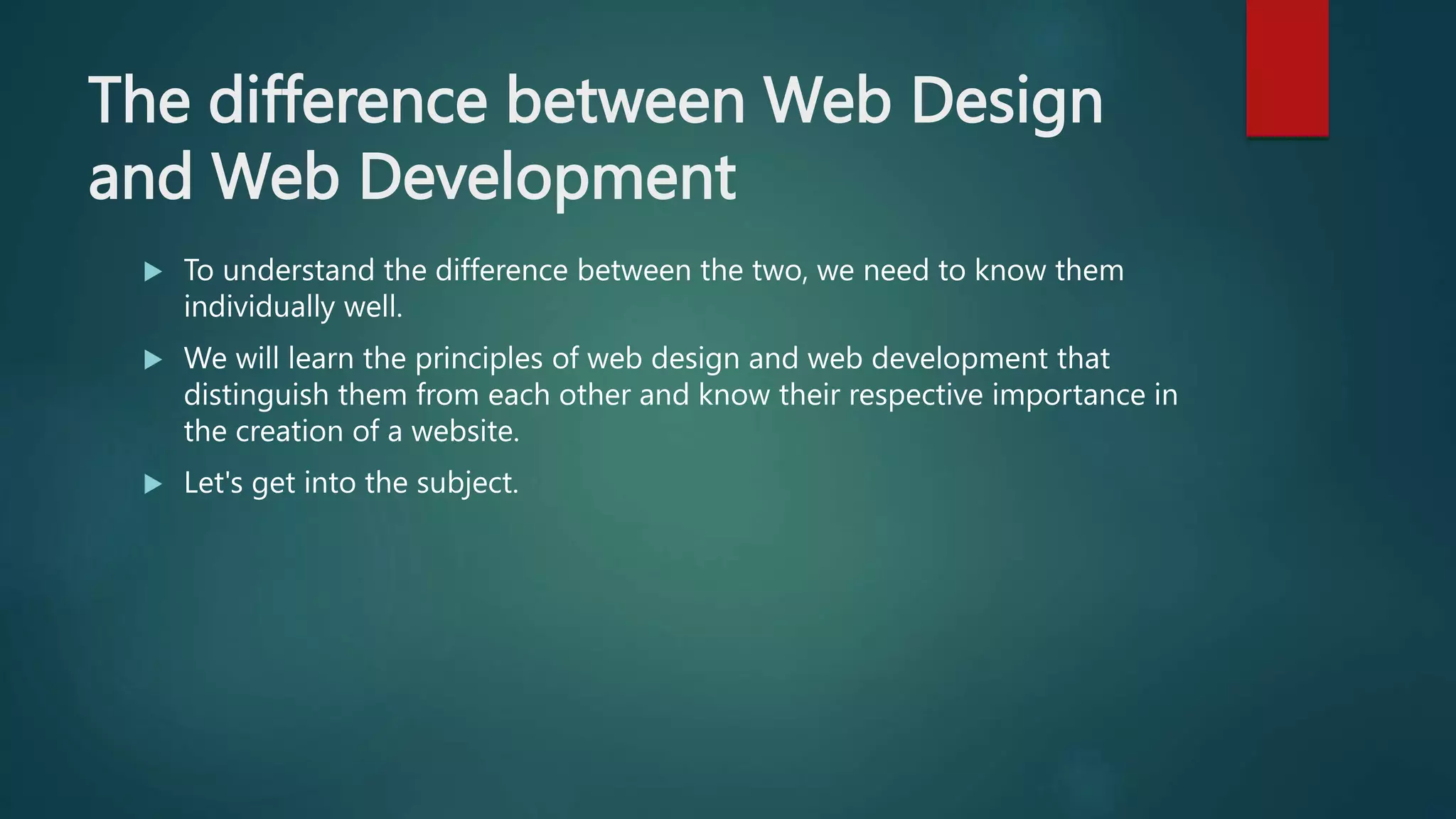 Web design vs web development- This is all you need to know | PPT
