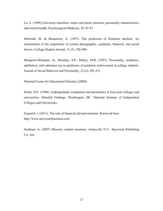 DU Report Retention A Dillard Specific Regression Model | DOC