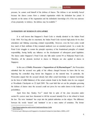 Law of Duress in Malaysia and United Kingdom | DOCX