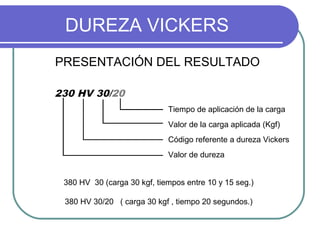 DUREZA VICKERS Y MICRODUREZA | PPT