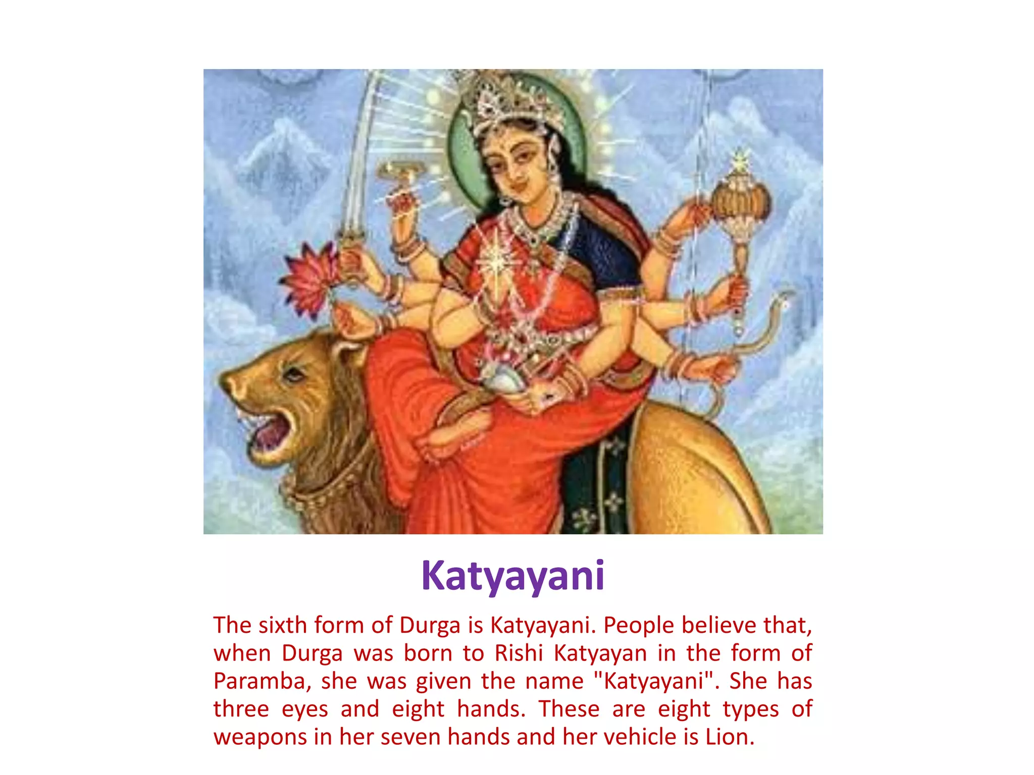 Godess Durga - 9 Different forms | PPSX