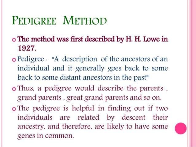 PEDIGREE METHOD OF PLANT BREEDING | PPTX | Gardening | Home & Garden