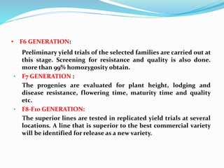 PEDIGREE METHOD OF PLANT BREEDING | PPTX