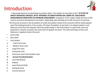 dissertation report on credit appraisal | PPTX