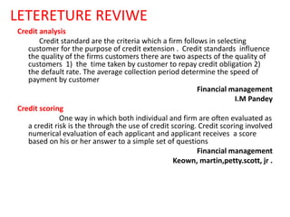 dissertation report on credit appraisal | PPTX