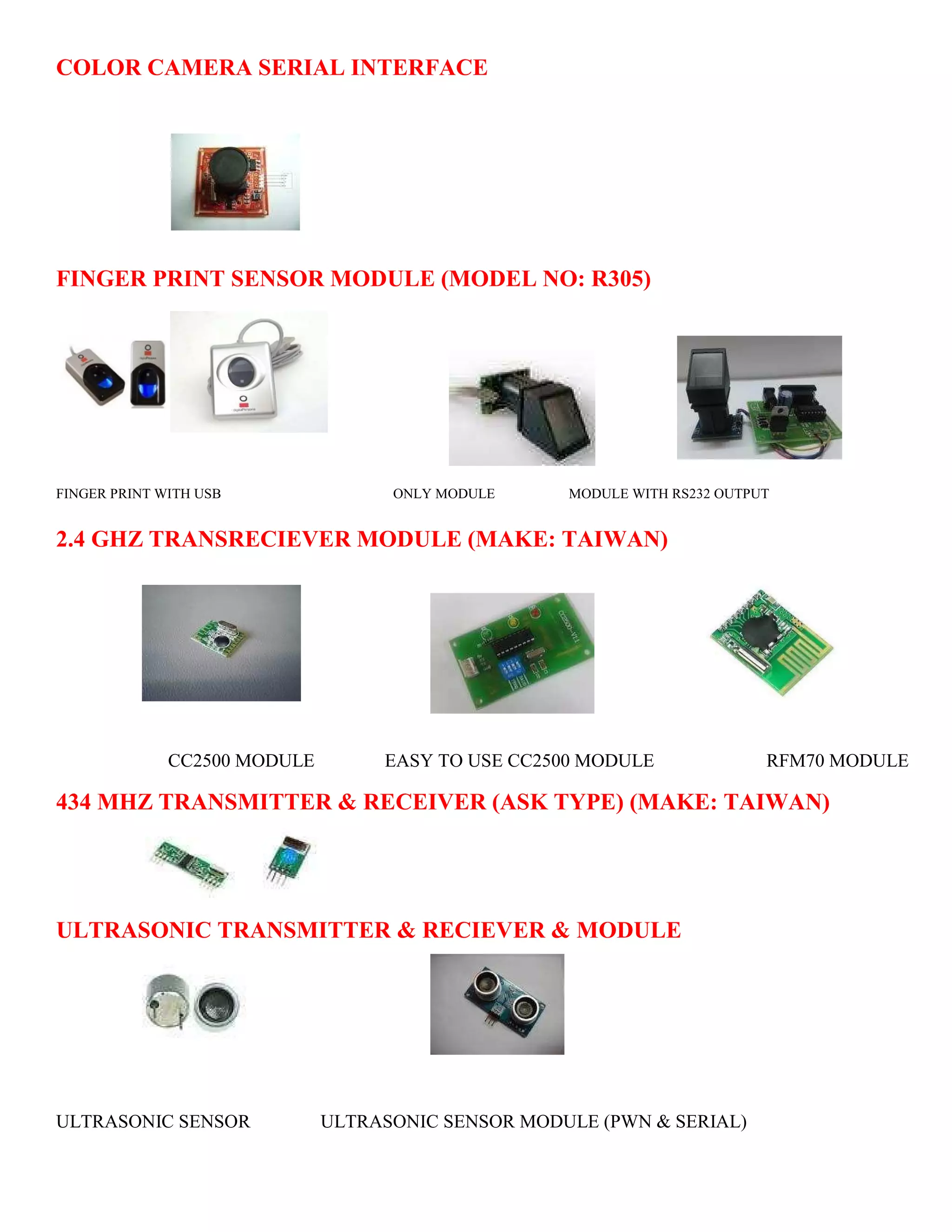 EMBEDDED PROJECTS BASED COMPONANTS | PDF