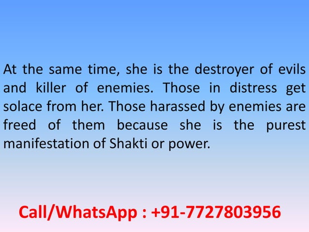 Durga mantra for protection from enemies | PPTX | Hinduism | Religion ...