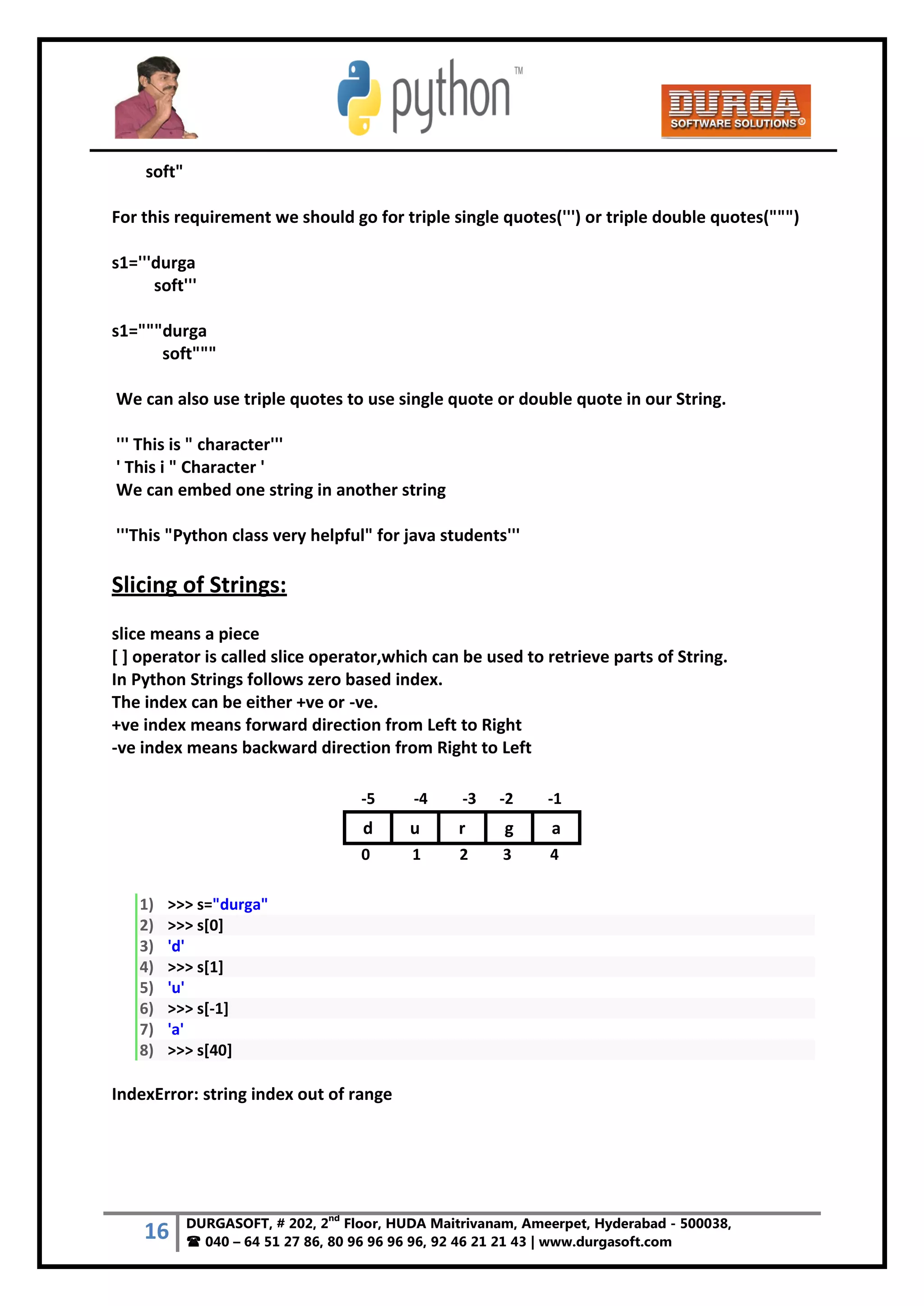 Durga Python Full Pdf