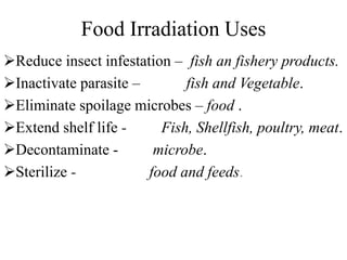 IRRADIATION OF FISHERIES PRODUCT | PPTX