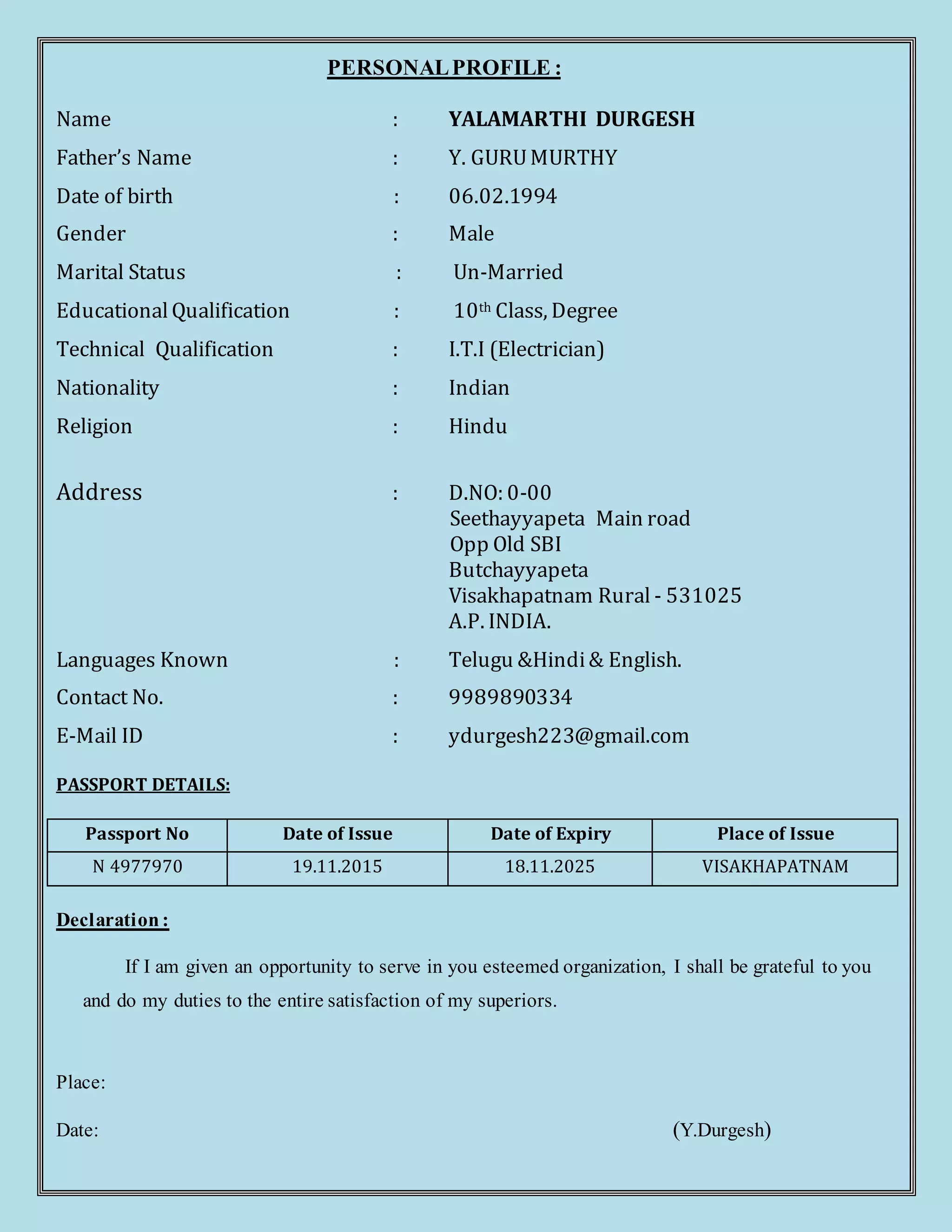 Durgesh resume | PDF
