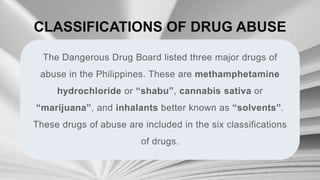 SIX CLASSIFICATIONS OF DRUGS.pptx