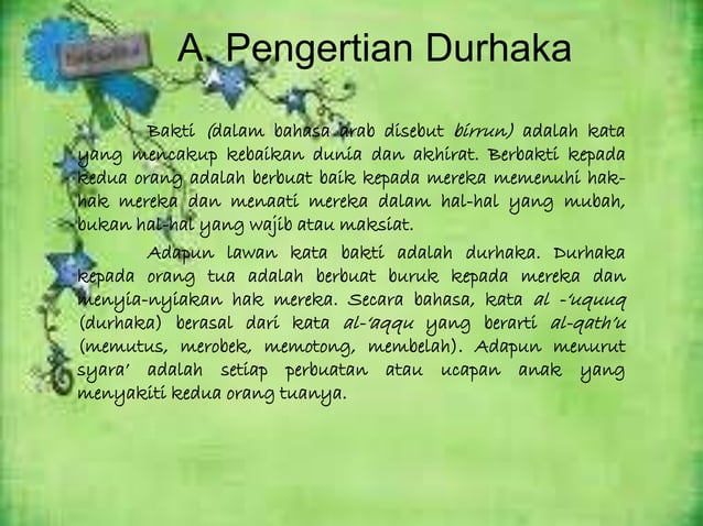 Durhaka kepada orangtua | PPTX