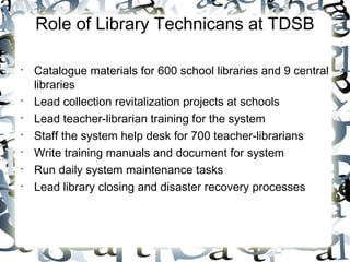 Library Technicians in Schools | PPT