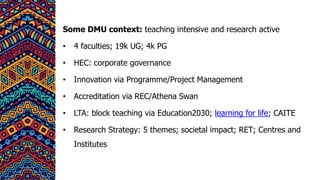 Decolonising DMU: towards the anti-racist University | PPTX