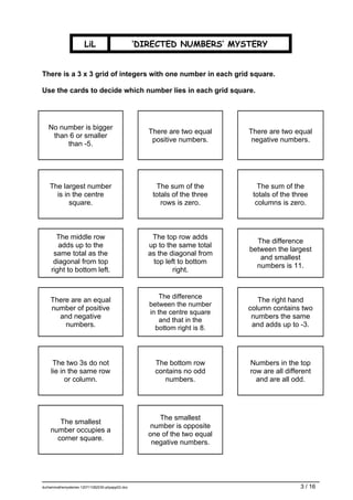 Durham maths mysteries | DOC