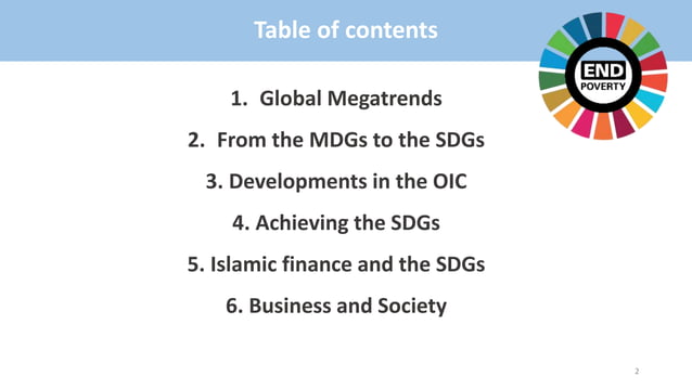 SDGs in OIC Countries: Data, Finance and Implementation | PPT