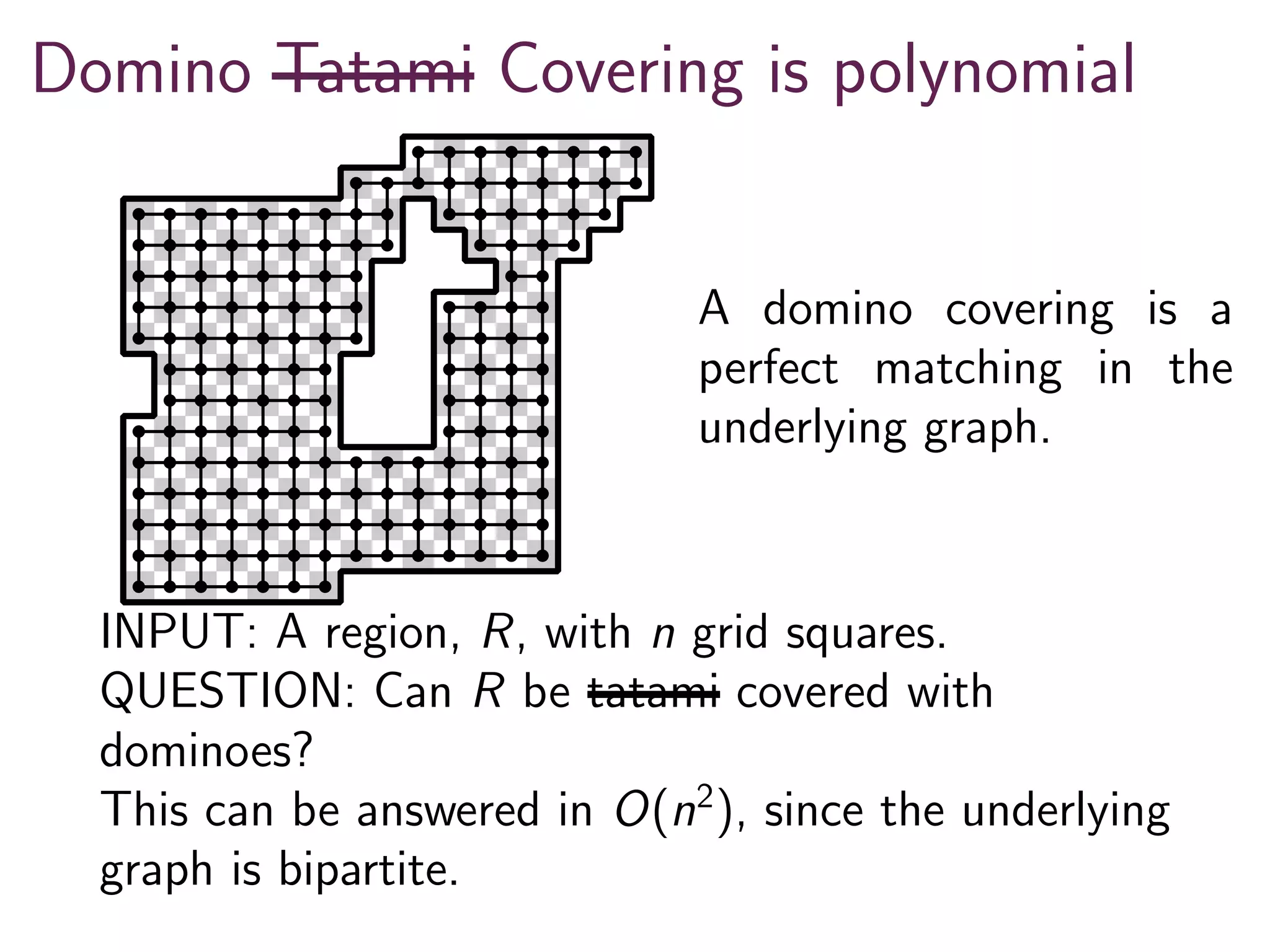 Monomino-Domino Tatami Coverings | PPT