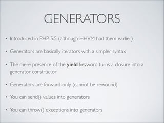 Durian: a PHP 5.5 microframework with generator-style middleware | PPT