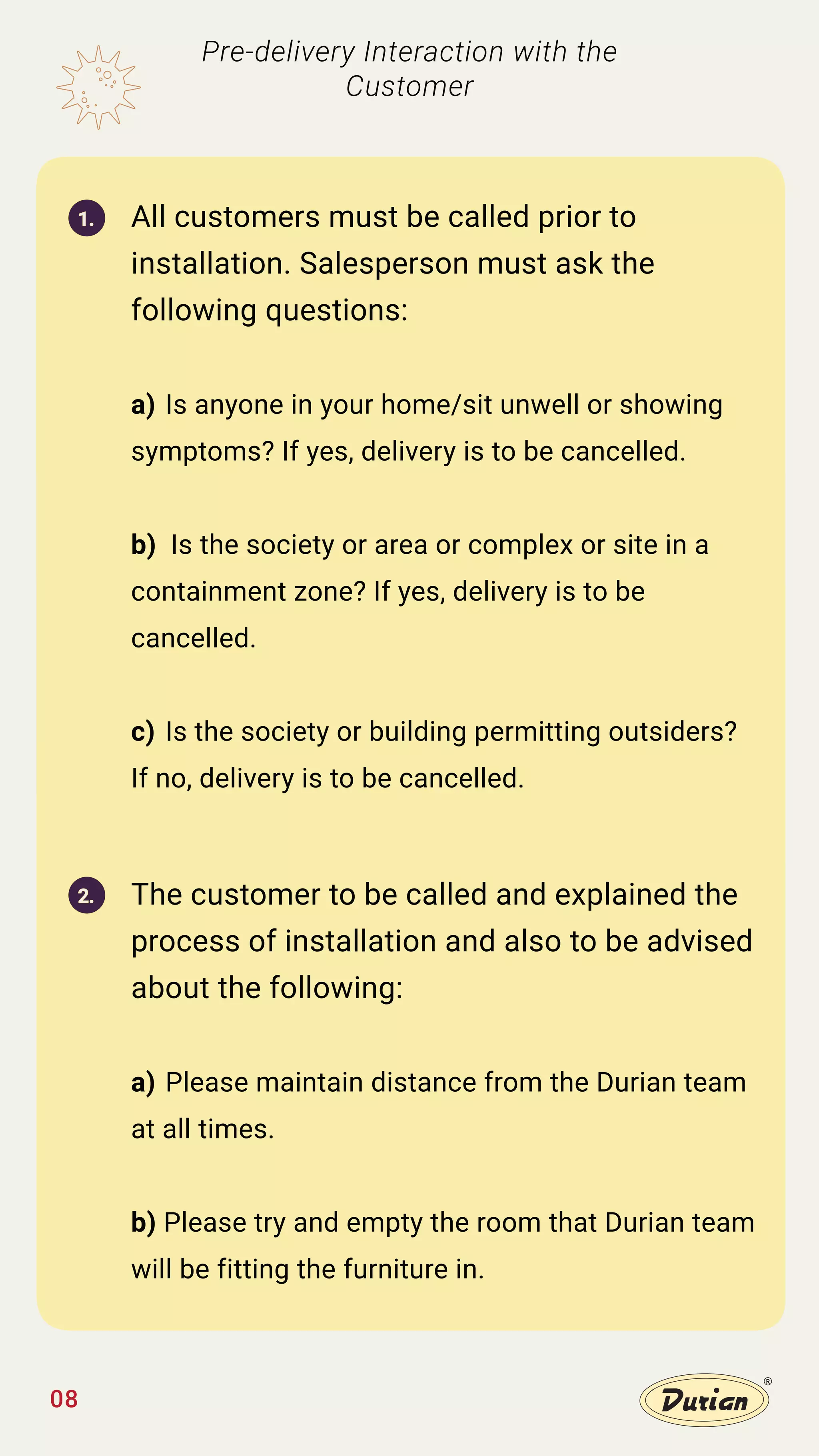 SOP for Zero Contact Delivery | COVID-19 | PDF