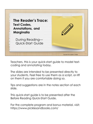 Close Reading with Annotations and Text Codes: During Reading | PDF