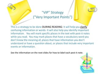 During Reading Strategies ppt | PPTX