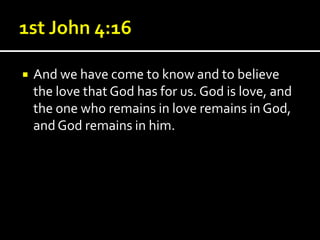 God Is.... Permanence: Love | PPT