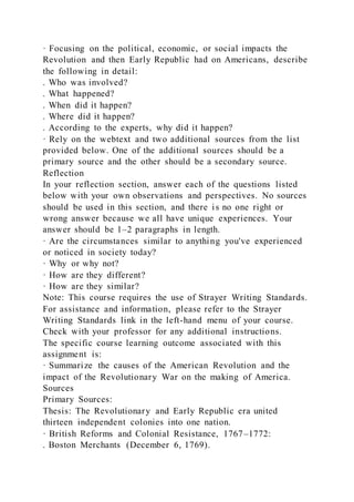 · During the Revolutionary and Early Republic era, how were the pe | PDF