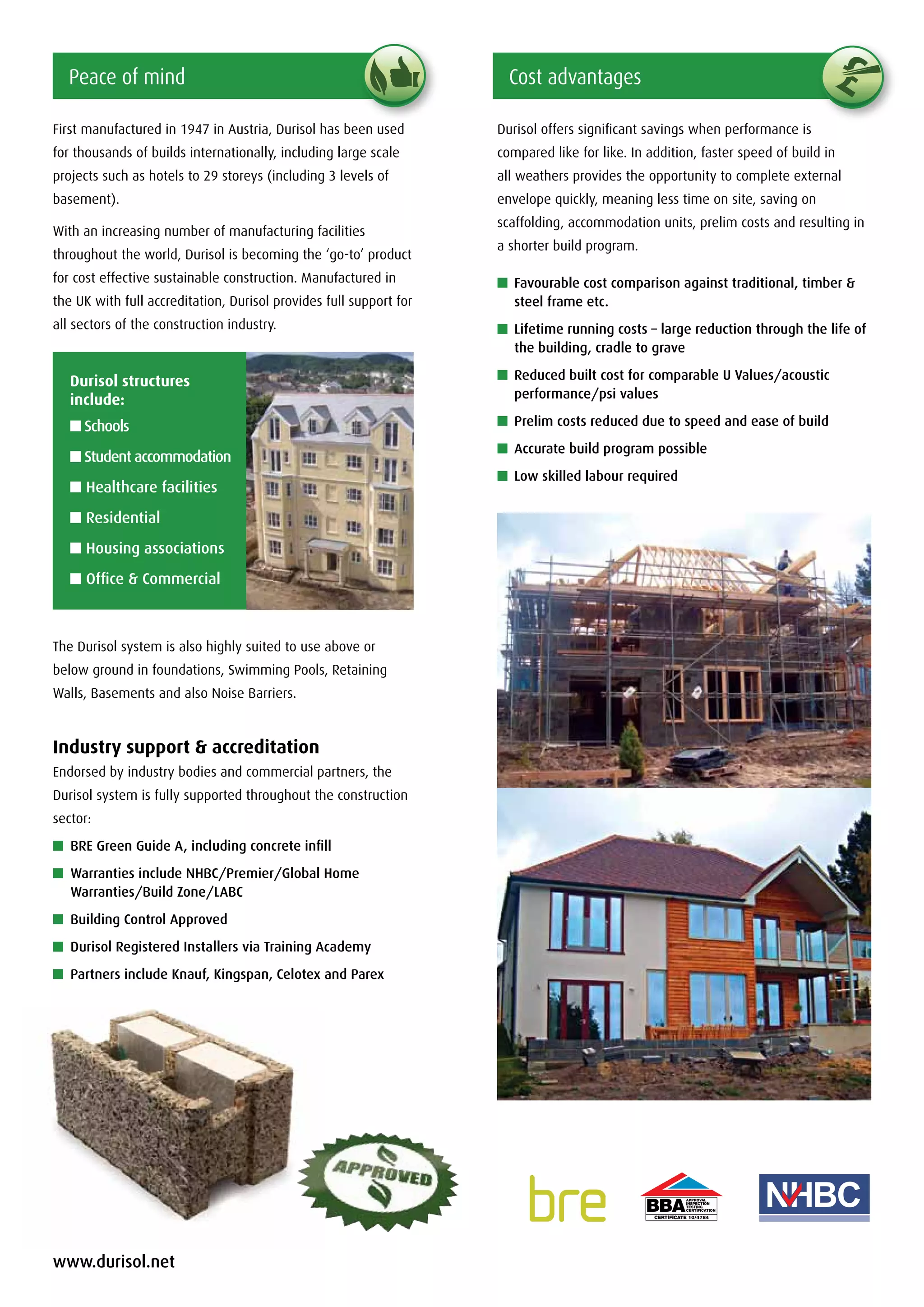 Durisol Brochure | PDF