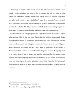 Durjo y's research on Dower rights of bd women | PDF