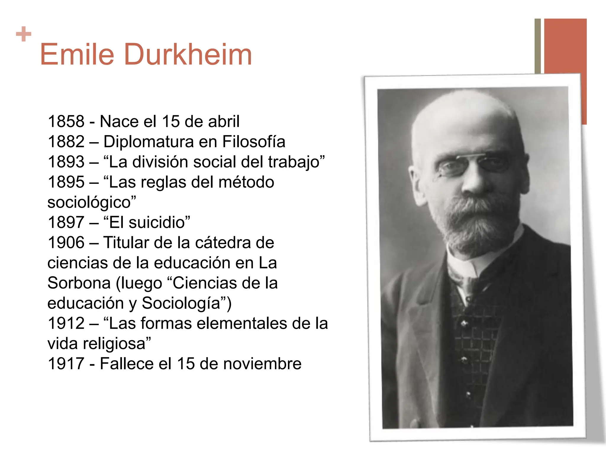 durkheim y la sociología, educación y otras ideas | PPTX