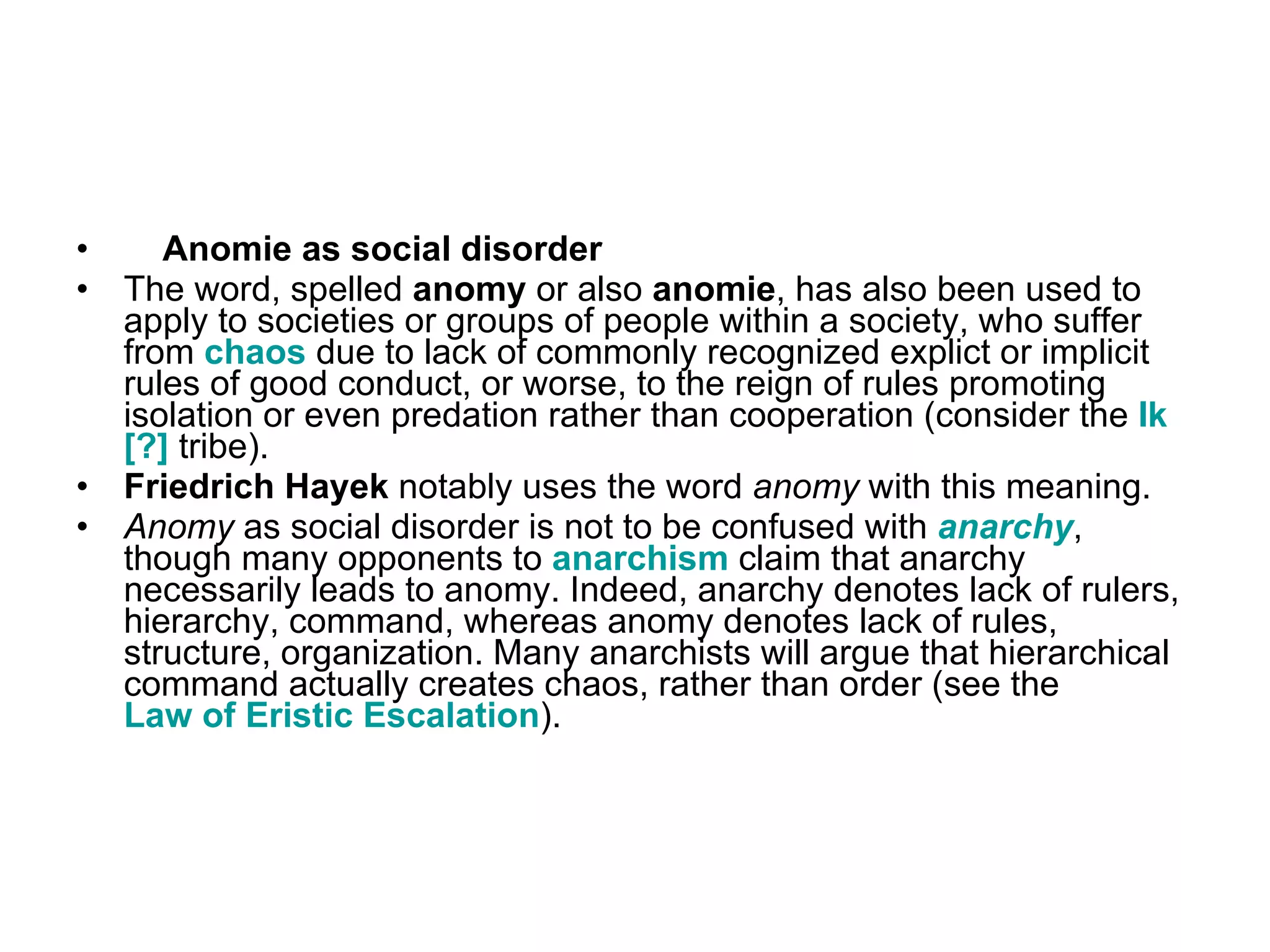 Durkheim And Anomie | PPT