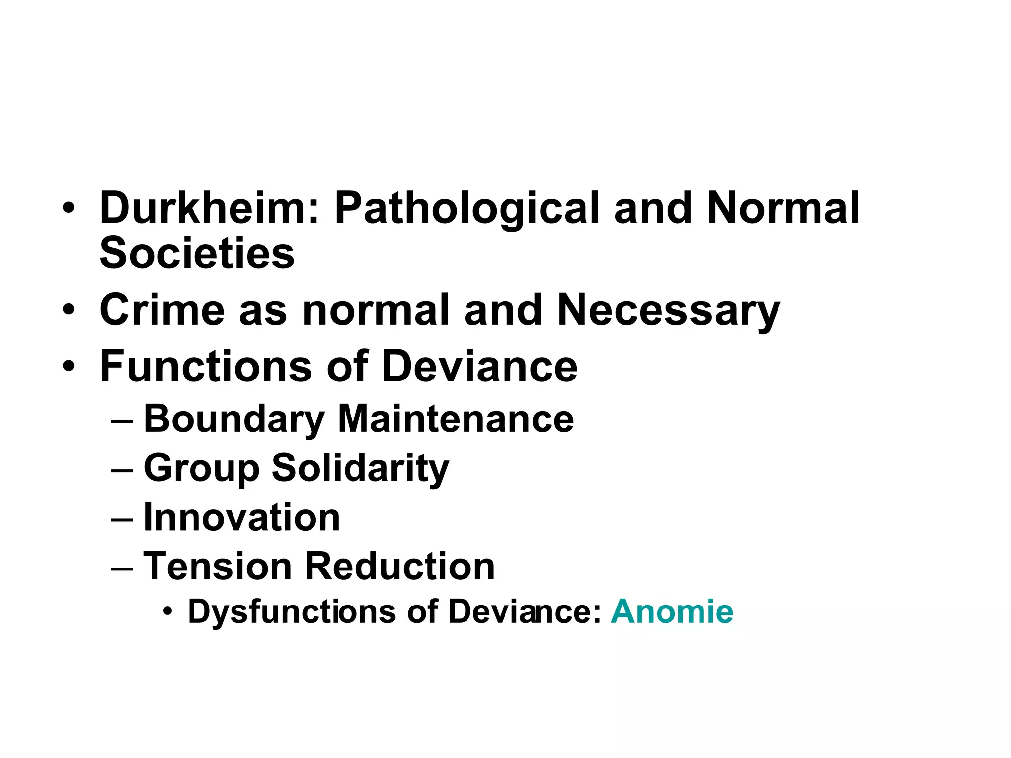 Durkheim And Anomie | PPT