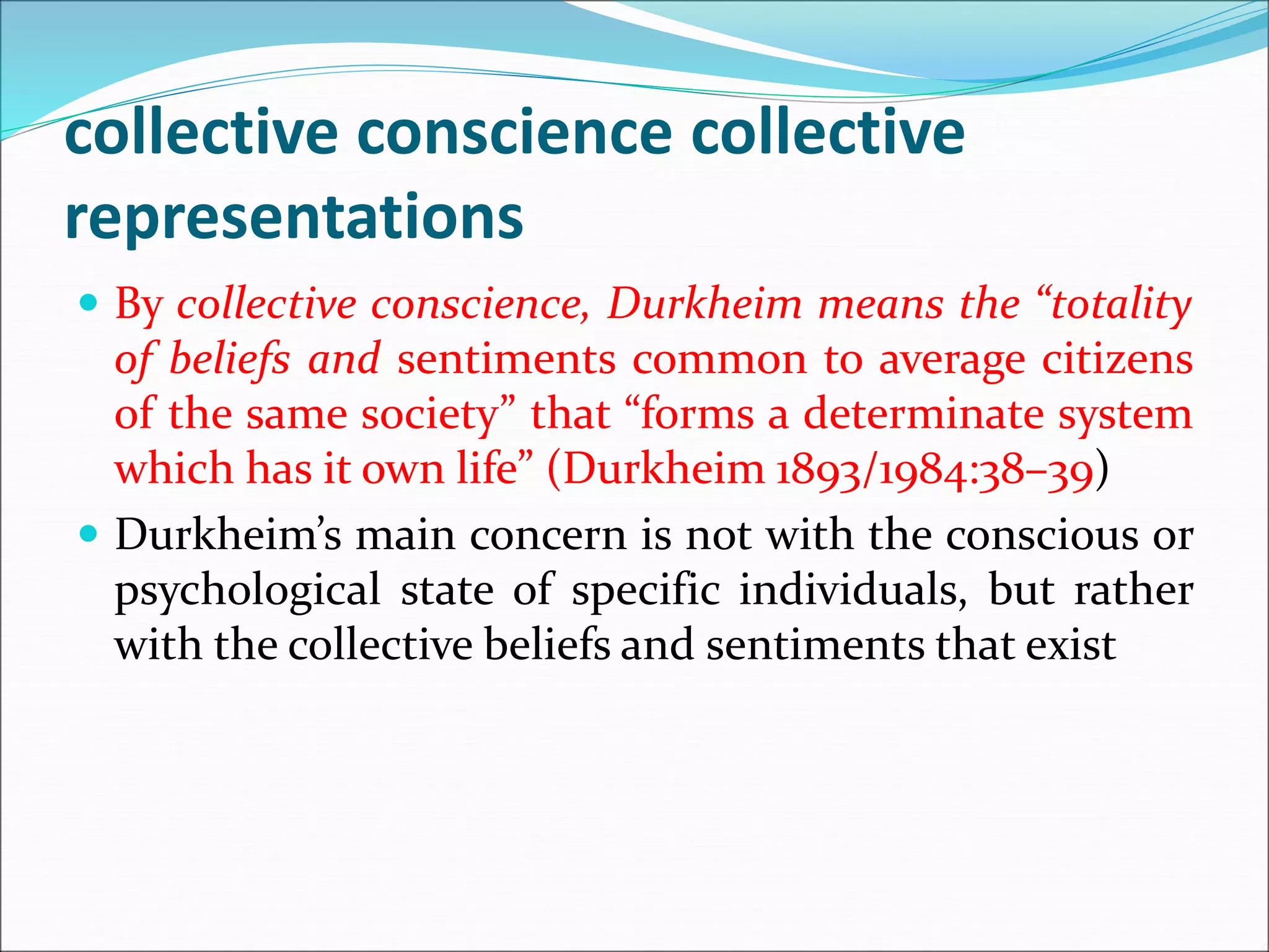 Durkheim's Perspective | PPT